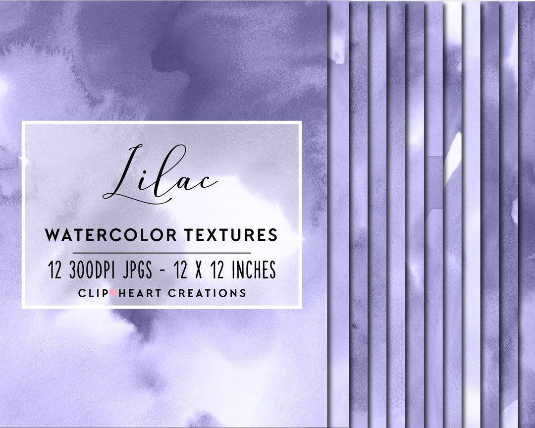 Purple Watercolor Digital Papers, Commercial Use Instant Download ...