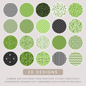 20 Soccer Themed Digital Papers, Seamless Commercial Use Instant ...