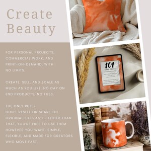 Orange Watercolor Digital Papers, Commercial Use Instant Download ...