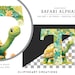 Safari Alphabet Alphabet Clip Art, Commercial Use Instant Download ...