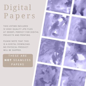 Purple Watercolor Digital Papers, Commercial Use Instant Download ...