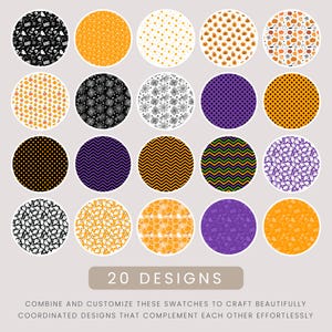 20 Halloween Themed Digital Papers, Seamless Commercial Use Instant ...