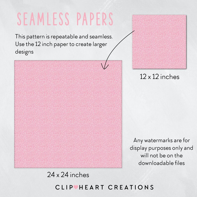 100 Chunky Dots Digital Papers, Commercial Use Seamless White Spotted ...