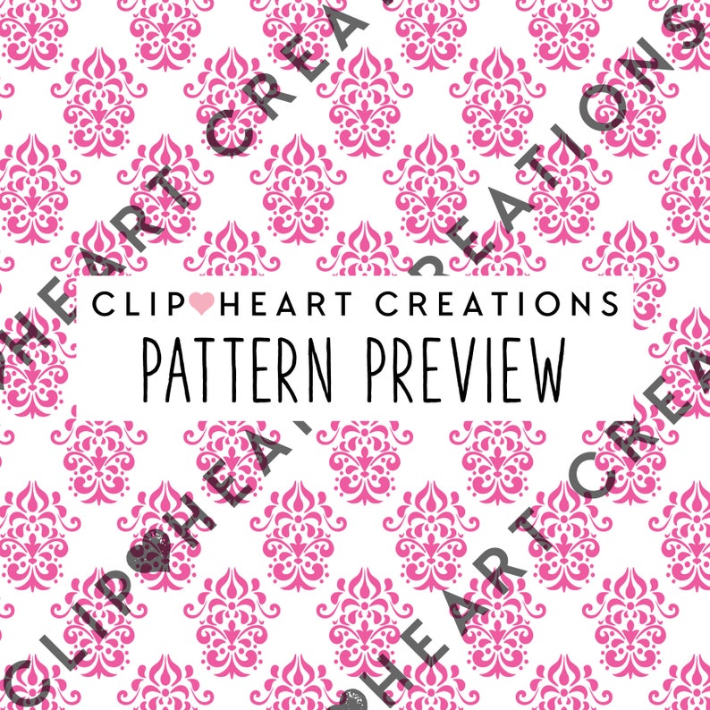 100 Damask Pattern Digital Papers Commercial Use Instant - Etsy