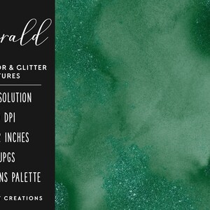 Green Glitter Watercolor Digital Papers Commercial Use - Etsy