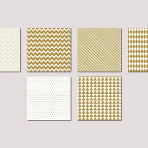 Gold Glitter Pattern Digital Papers Commercial Use, 14 White and Gold ...