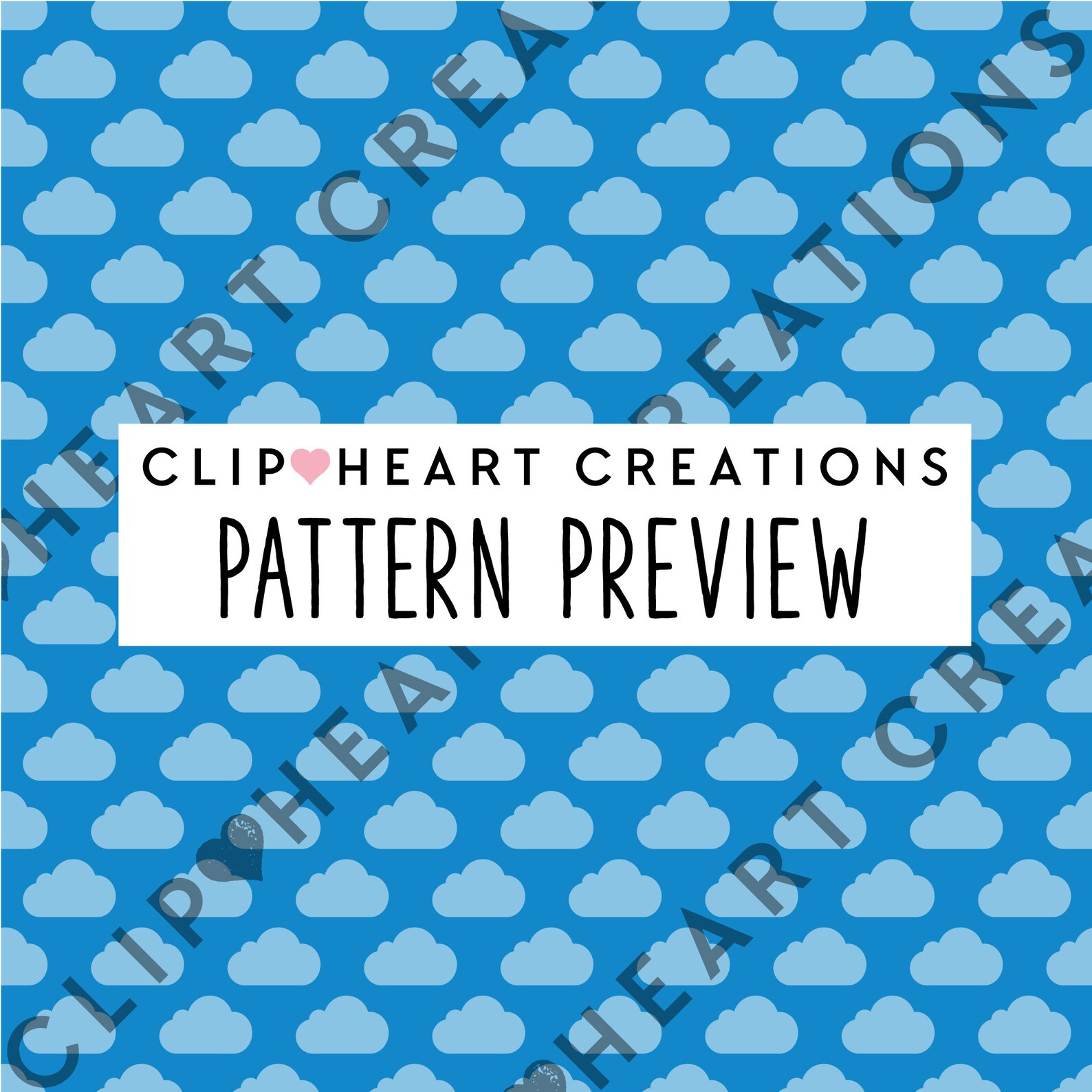 100 Clouds Digital Papers Commercial Use Seamless Tinted | Etsy