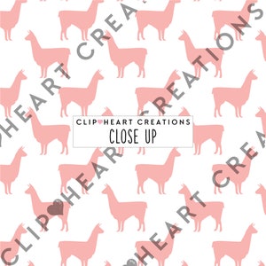 100 Llamas Digital Paper, Commercial Use Seamless Llama Pattern Digital ...