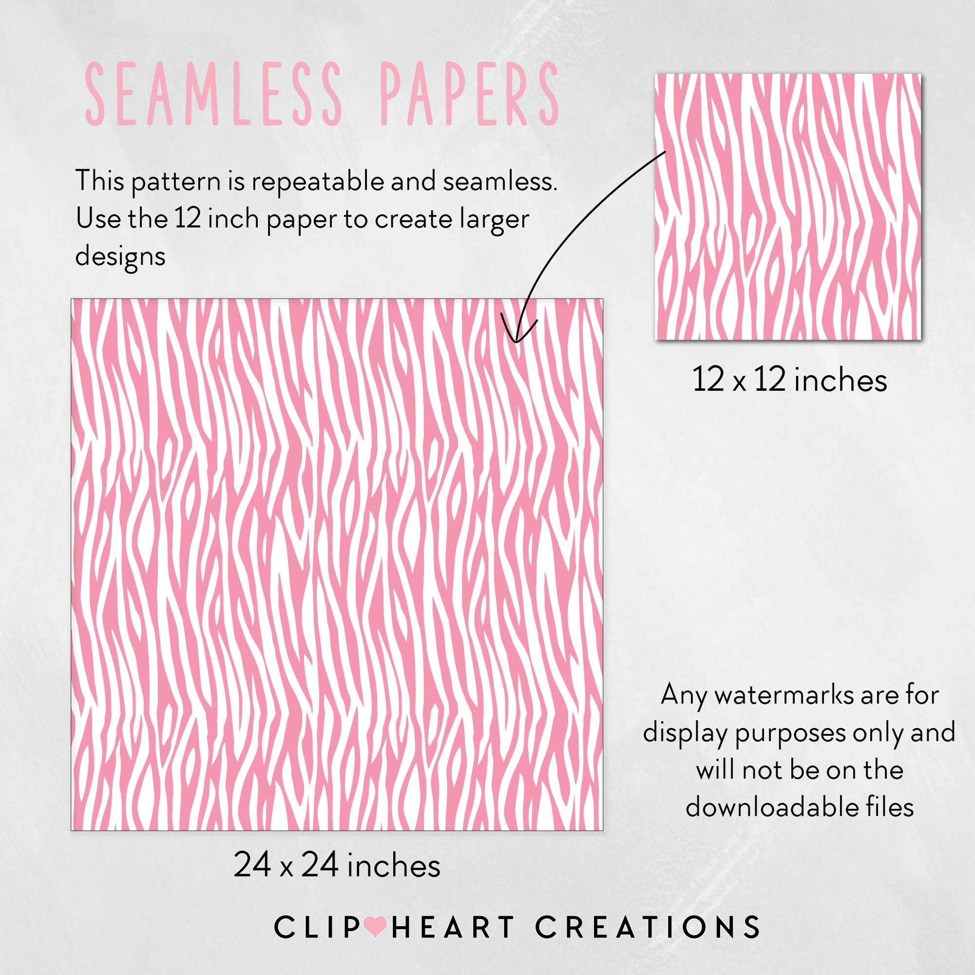 100 Zebra Print Pattern Digital Papers Commercial Use | Etsy