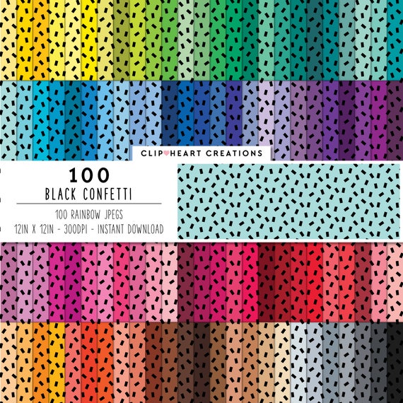 100 Confetti Digital Paper Pack Commercial Use Instant | Etsy