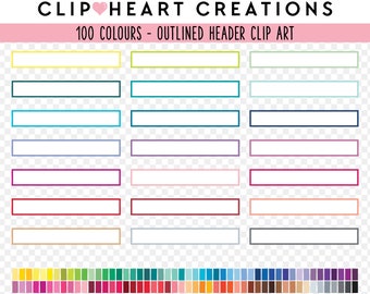 100 Blank Header Clip Art Commercial Use Instant Download | Etsy