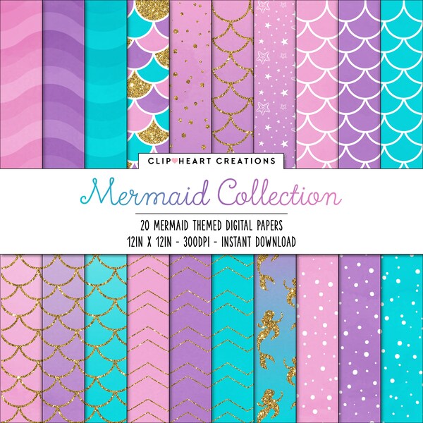 Mermaid Paper - Etsy