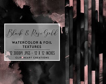 Navy & Gold Watercolor and Foil Digital Papers Commercial Use | Etsy