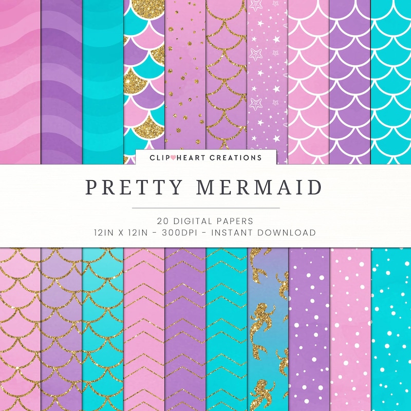 Mermaid Wallpaper - Etsy