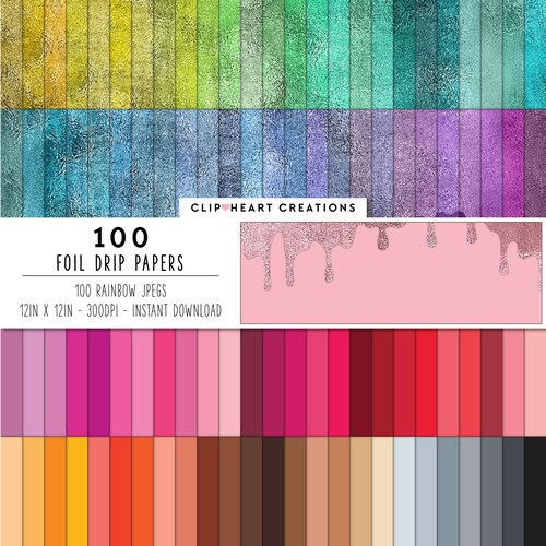 100 Glitter Drip Digital Papers Commercial Use Instant - Etsy