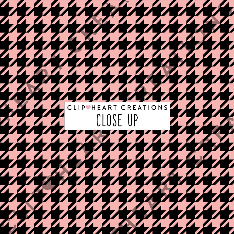 100 Houndstooth Digital Paper, Commercial Use Seamless Houndstooth ...