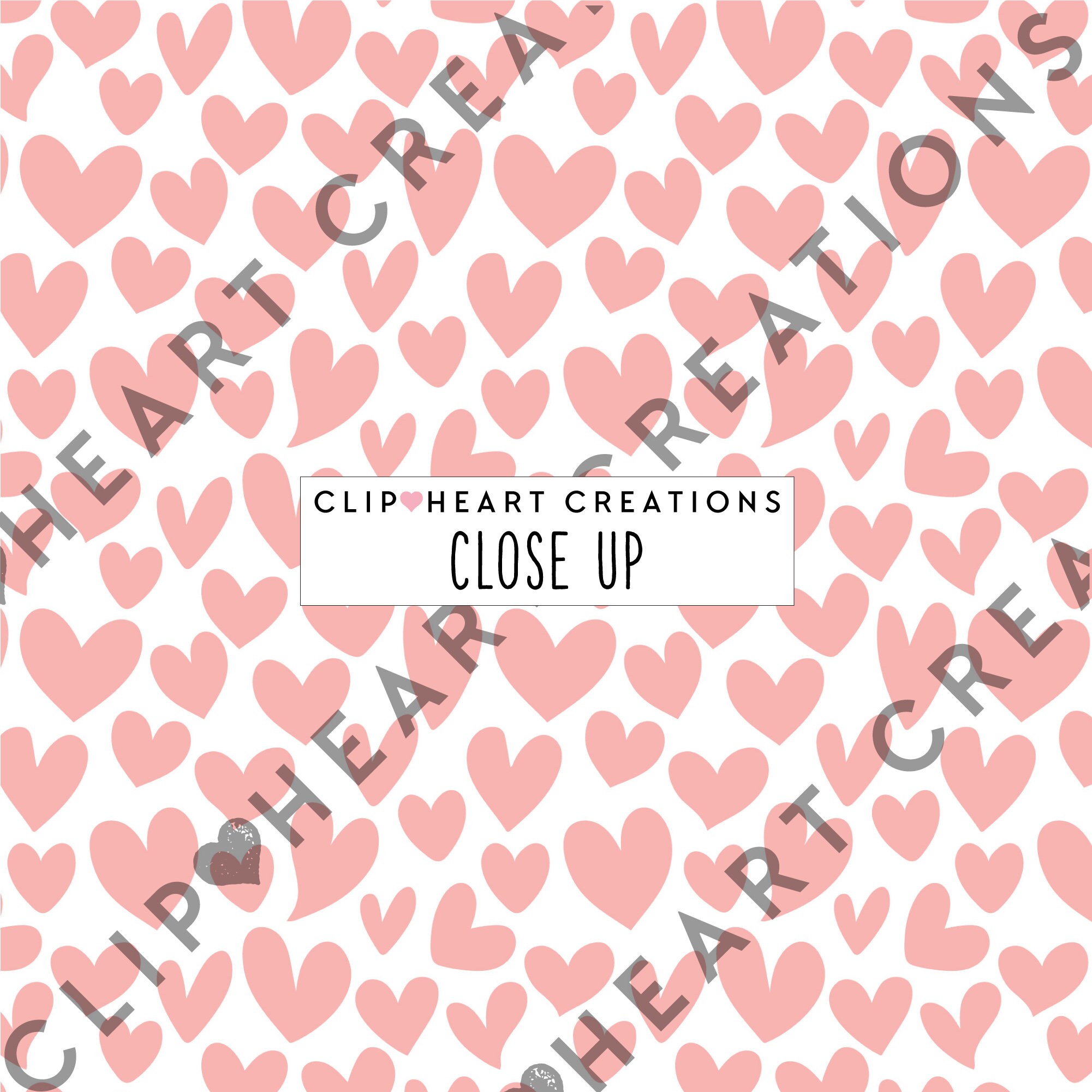 100 Heart Pattern Digital Paper Commercial Use Seamless - Etsy