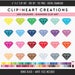 100 Heart Pattern Digital Paper Pack, Commercial Use Seamless Mini ...