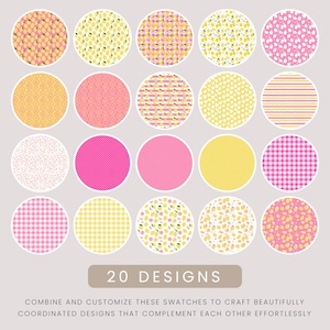 Pink Lemonade Digital Paper Patterns, 20 Seamless Commercial Use ...