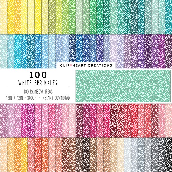 100 Sprinkles Pattern Digital Paper Commercial Use Instant | Etsy