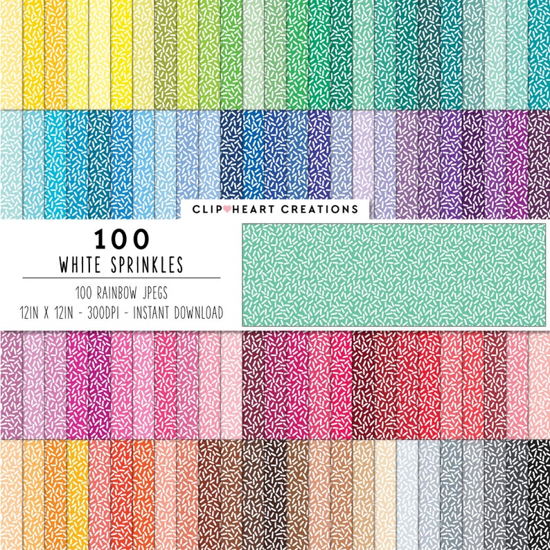 100 Sprinkles Pattern Digital Paper Commercial Use Instant | Etsy