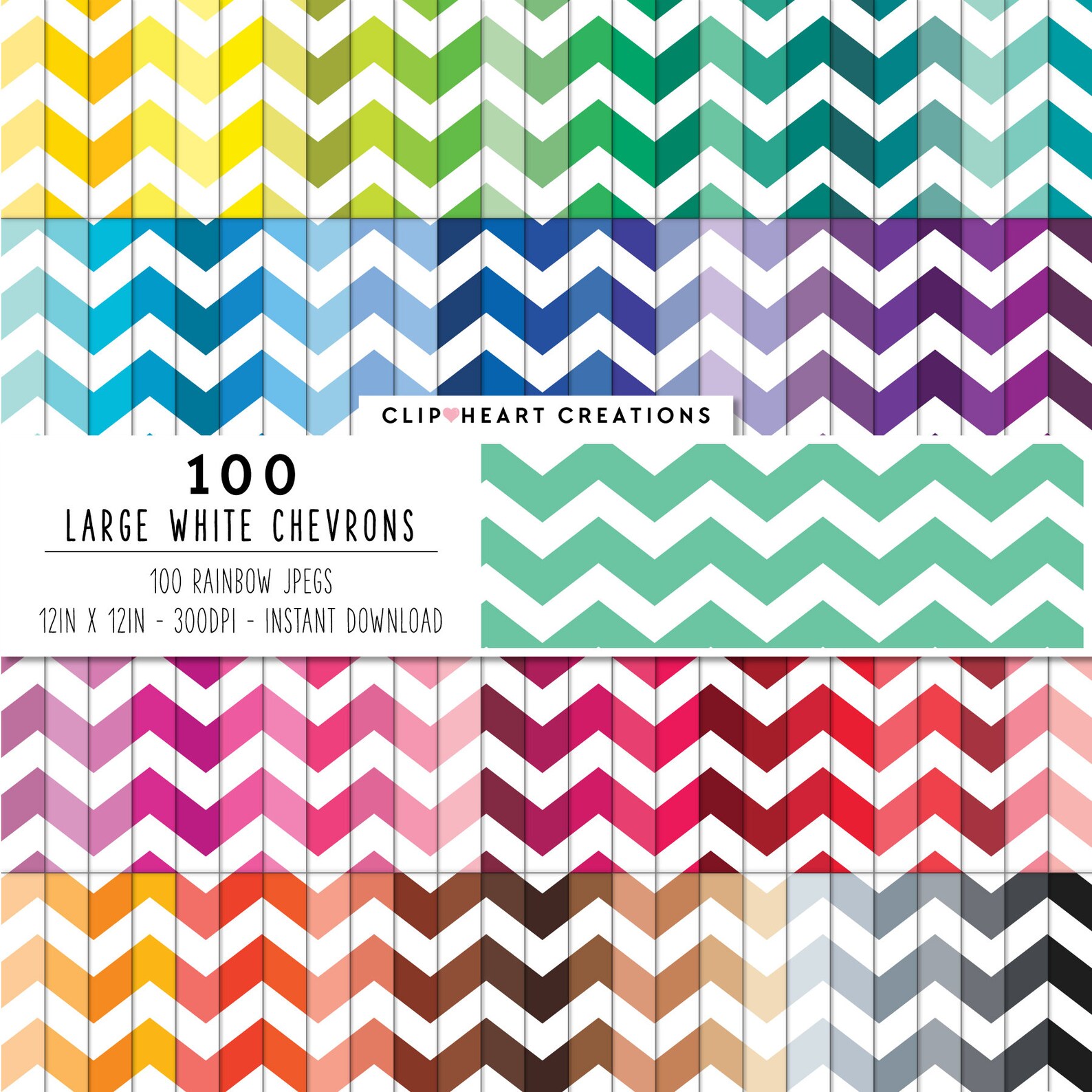 100 White Chevron Digital Paper Pack Commercial Use Instant | Etsy