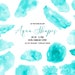 Aqua Watercolor Shapes Clip Art, Commercial Use Instant Download PNG ...