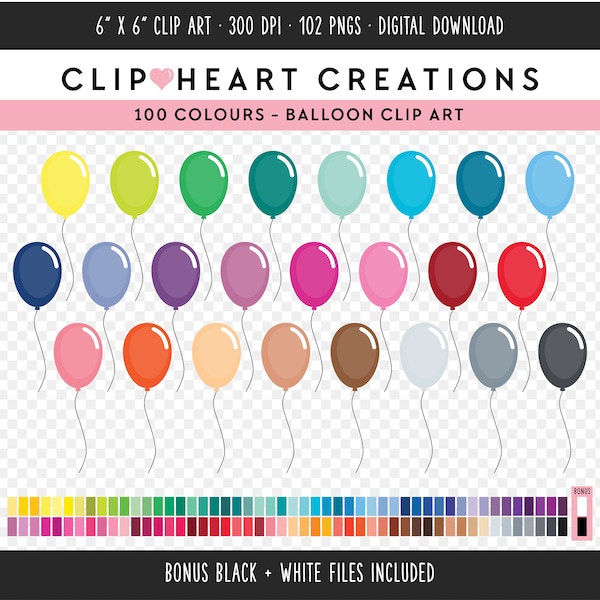Balloon Clip Art - Etsy
