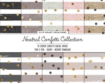 Tropical Confetti Sparkle Digital Papers Commercial Use | Etsy