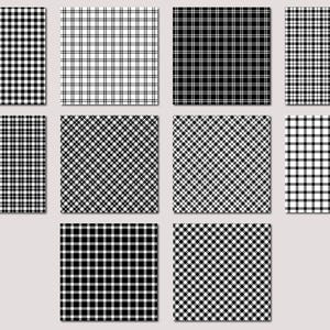 Black Buffalo Plaid Digital Paper Set, Seamless Lumberjack Plaid Papers ...