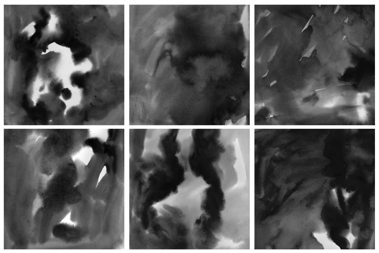 Black Watercolor Digital Papers Commercial Use Instant | Etsy