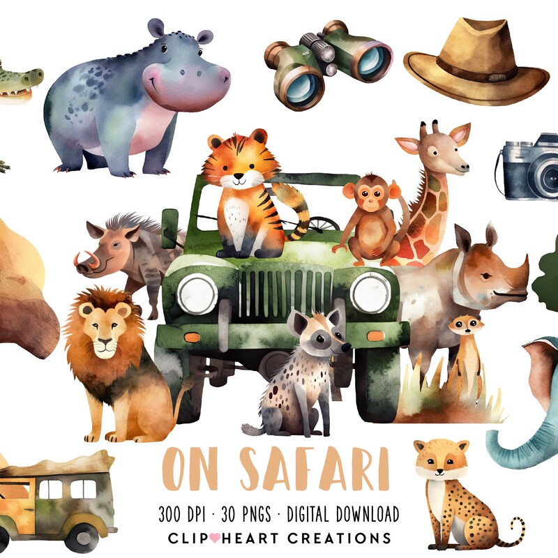 Safari Clip Art - Etsy