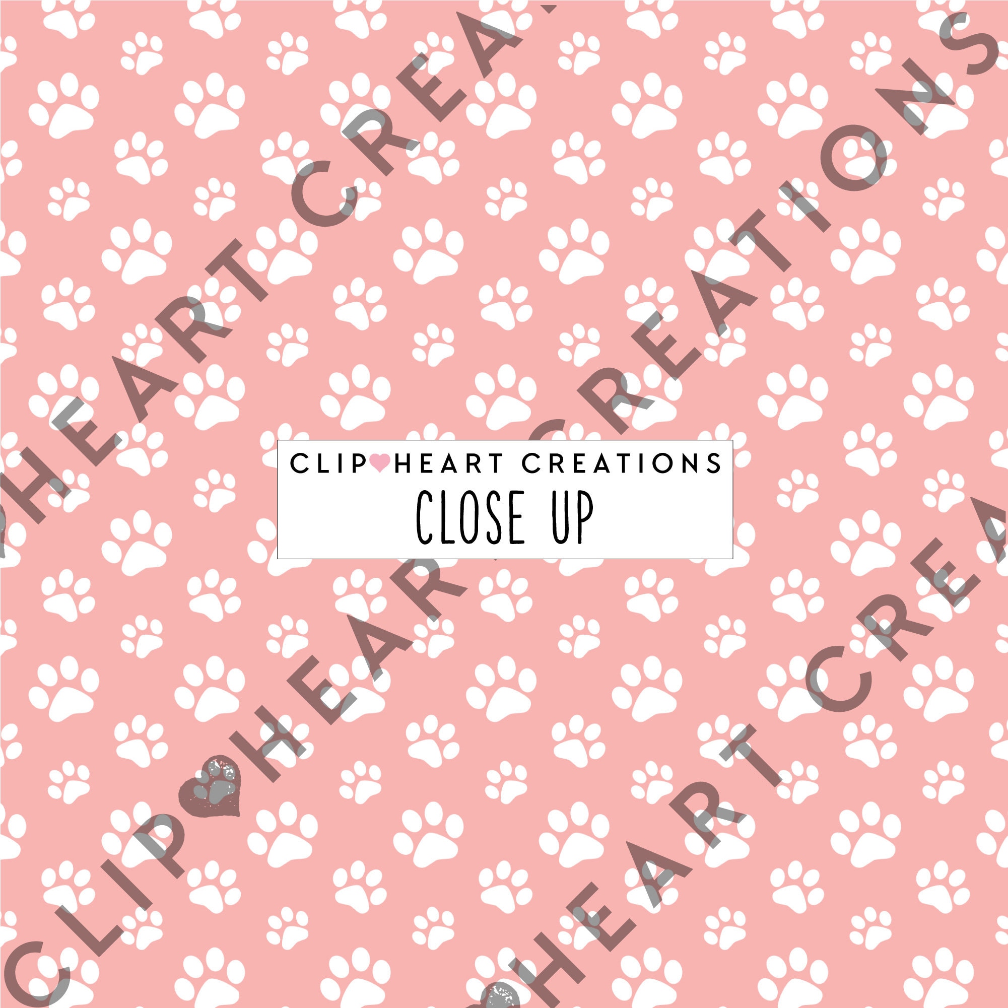 100 Paw Prints Pattern Digital Paper, Commercial Use Seamless White Paw ...