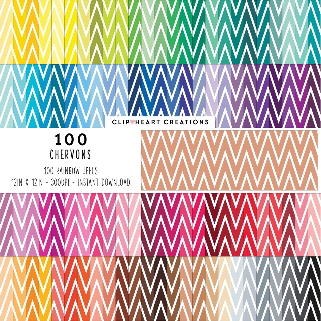 100 Chevron Pattern Digital Paper, Commercial Use Instant Download ...