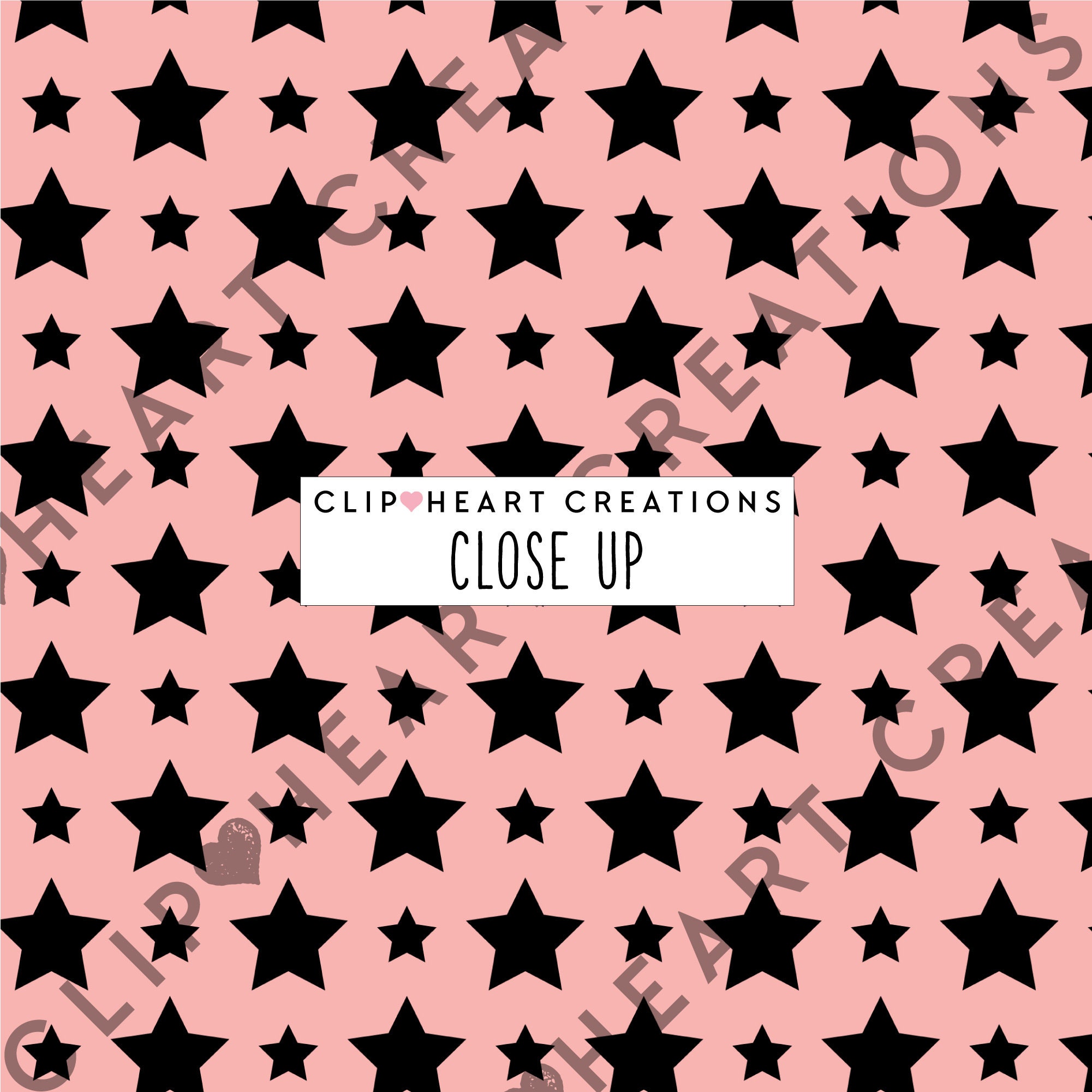 100 Star Pattern Digital Papers, Commercial Use Seamless Black Stars ...