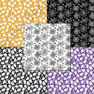 20 Halloween Themed Digital Papers, Seamless Commercial Use Instant ...
