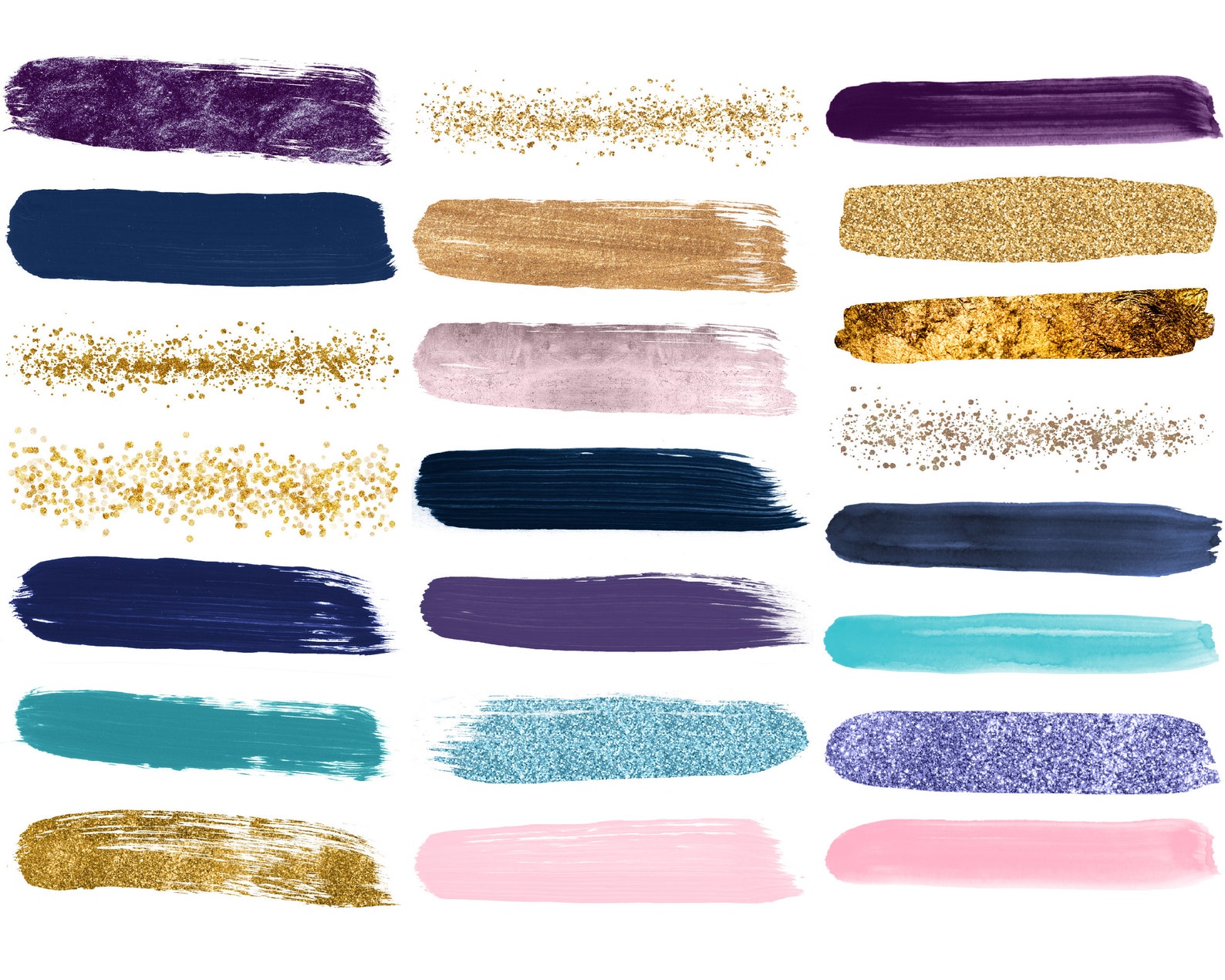 Twilight Brush Strokes Clip Art Gold Brush Strokes Clipart - Etsy