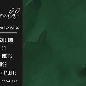 Emerald Green Watercolor Digital Papers, Commercial Use Instant ...