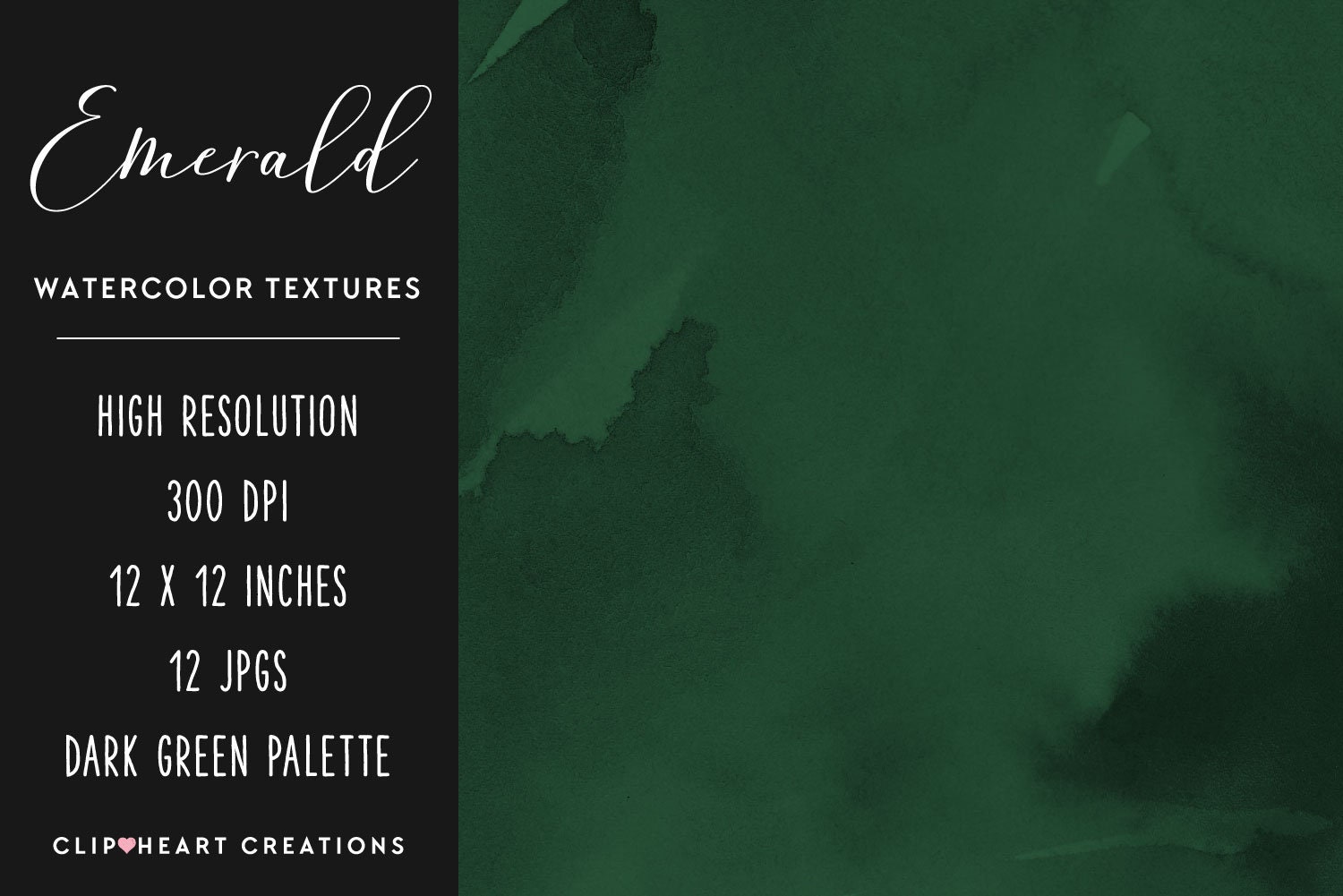 Emerald Green Watercolor Digital Papers Commercial Use - Etsy