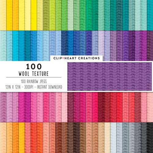 100 Wool Texture Digital Paper Pack Commercial Use Instant - Etsy