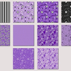 20 Soccer Themed Digital Papers, Seamless Commercial Use Instant ...