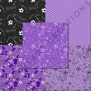 20 Soccer Themed Digital Papers, Seamless Commercial Use Instant ...