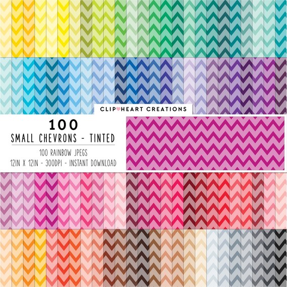 100 Chevron Digital Papers Commercial Use Seamless Tinted | Etsy