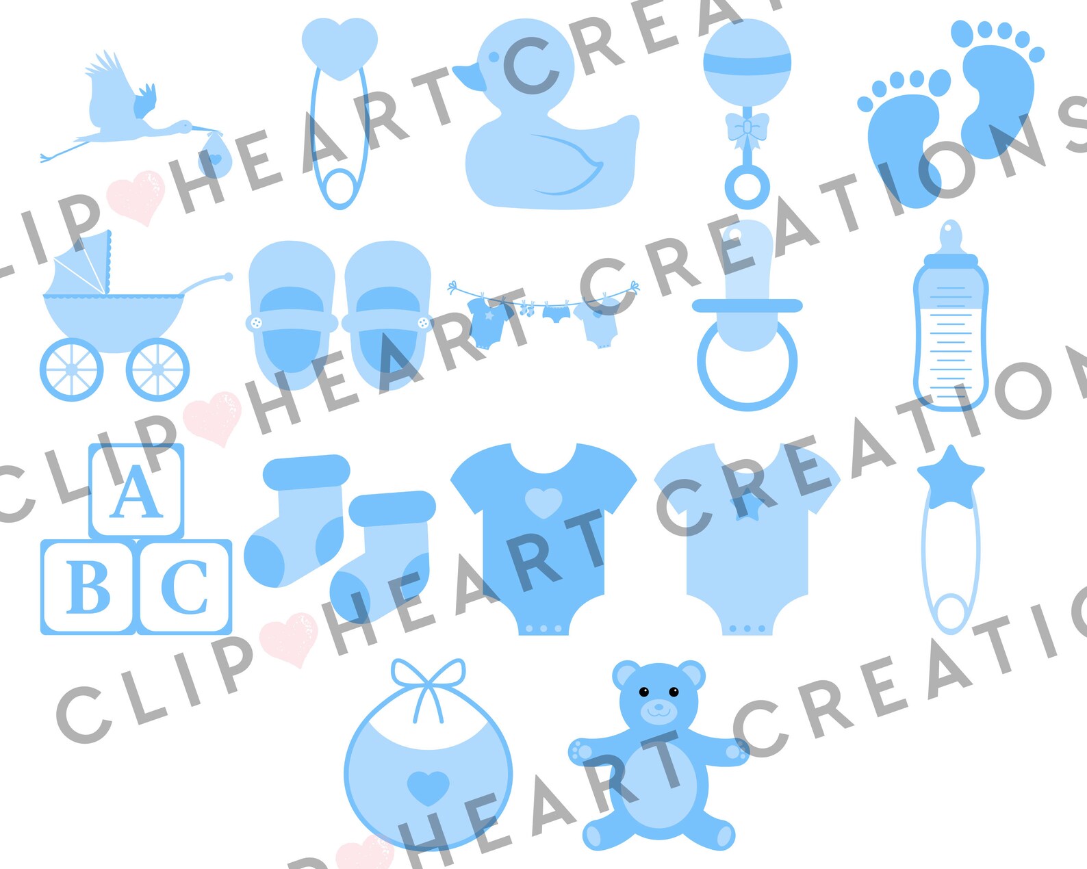Baby Boy Clip Art, Commercial Use Instant Download PNG Blue Baby Girl ...