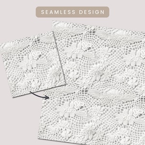 Vintage Lace Digital Papers, Seamless Commercial Use Instant Download ...