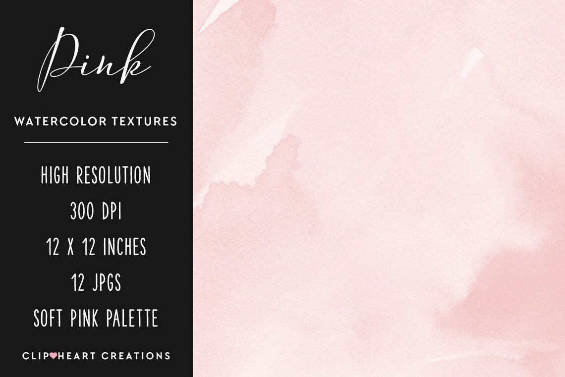 Pink Watercolor Digital Papers Commercial Use Instant - Etsy