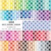 100 Gingham Pattern Digital Paper, Commercial Use Seamless Tinted ...