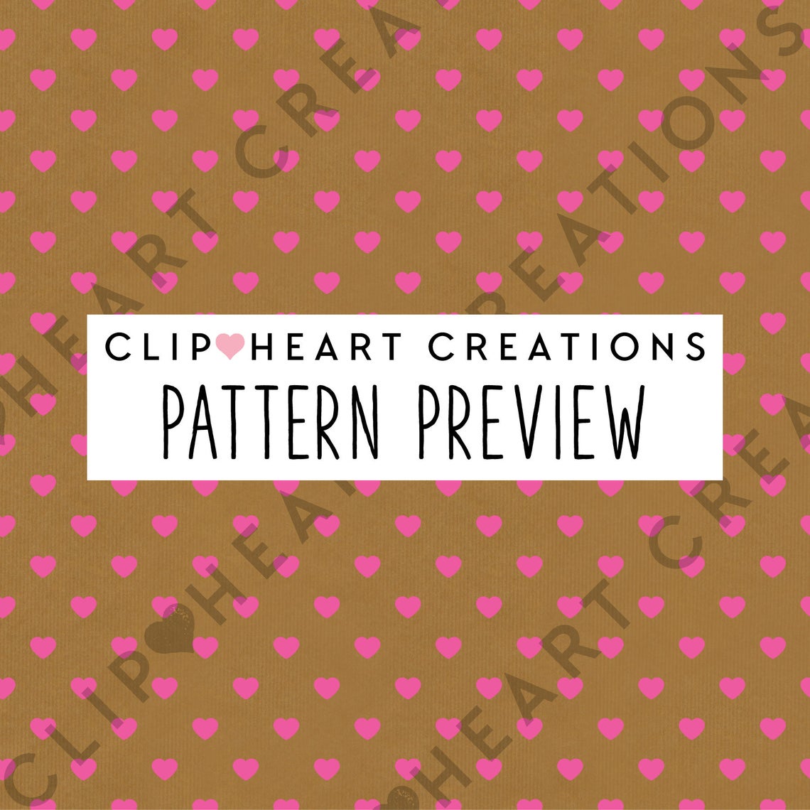100 Kraft Heart Pattern Digital Paper Commercial Use Instant - Etsy