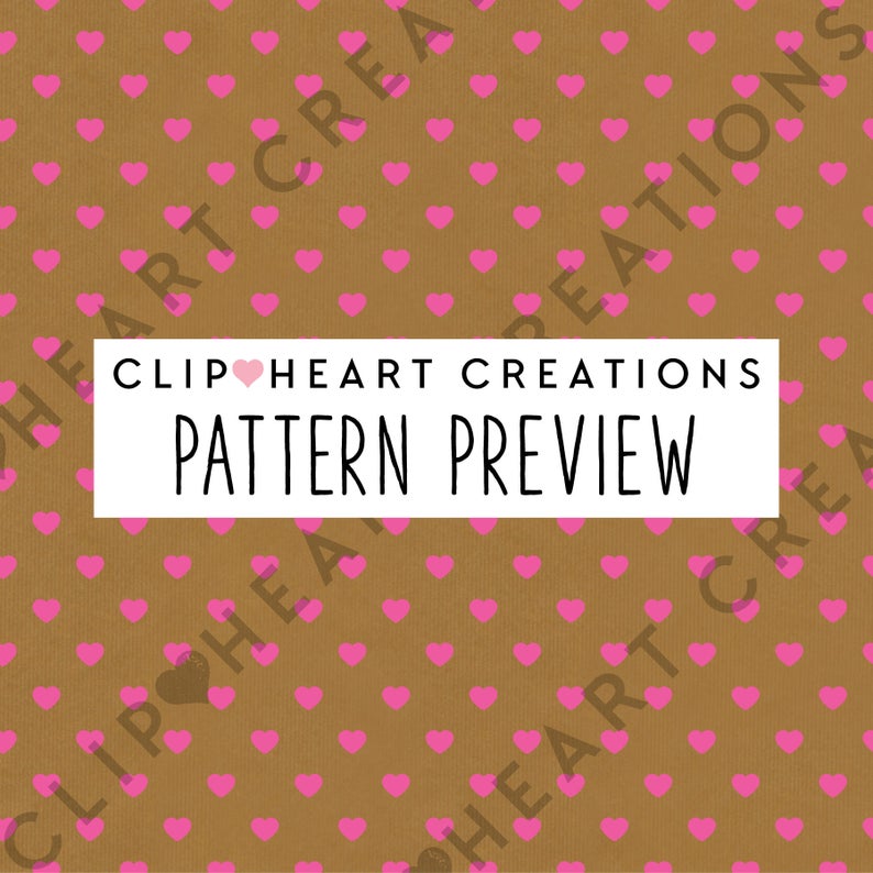 100 Kraft Heart Pattern Digital Paper Commercial Use Instant - Etsy