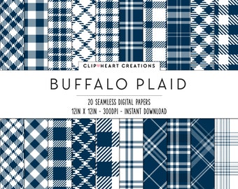 Buffalo Plaid Digital Paper | Etsy